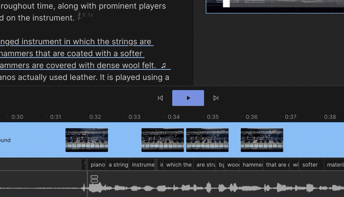 Applying A Transition To A Clip Descript Help 