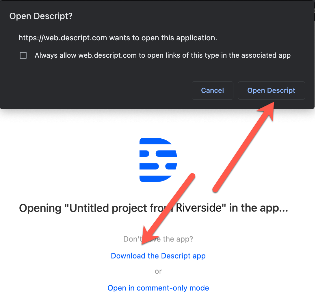Importing Riverside recordings into Descript (beta) – Descript Help