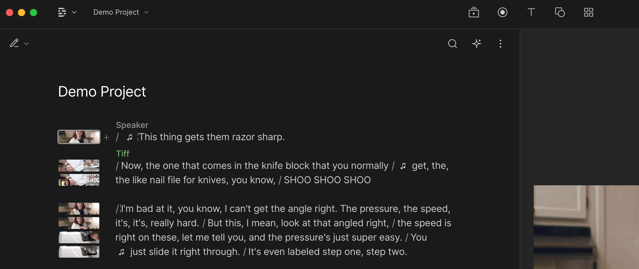 Scenes overview – Descript Help