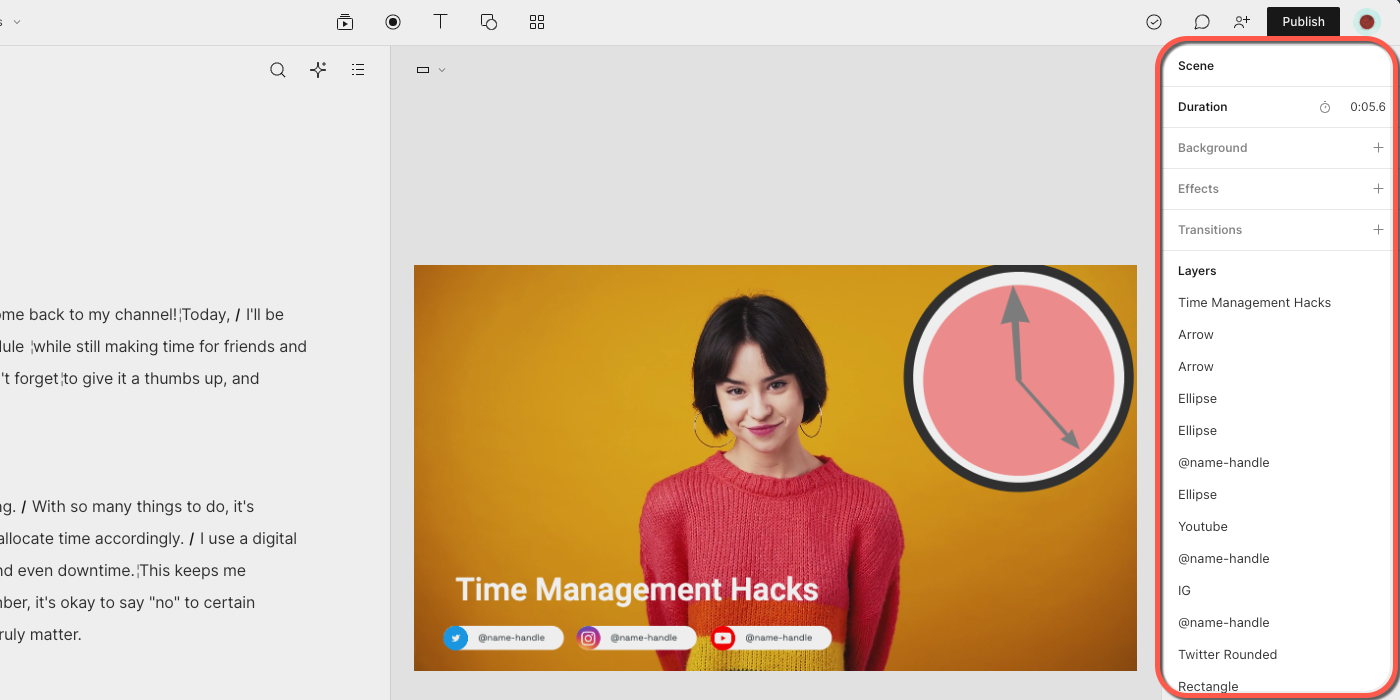 Scene properties – Descript Help