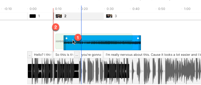 Attaching a layer to a scene – Descript Help