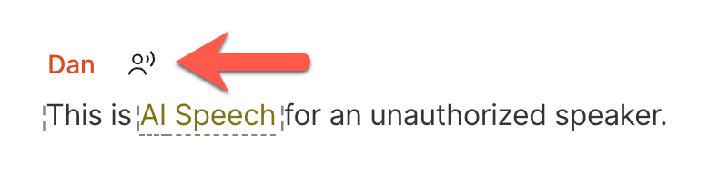 Understanding AI speech text colors – Descript Help