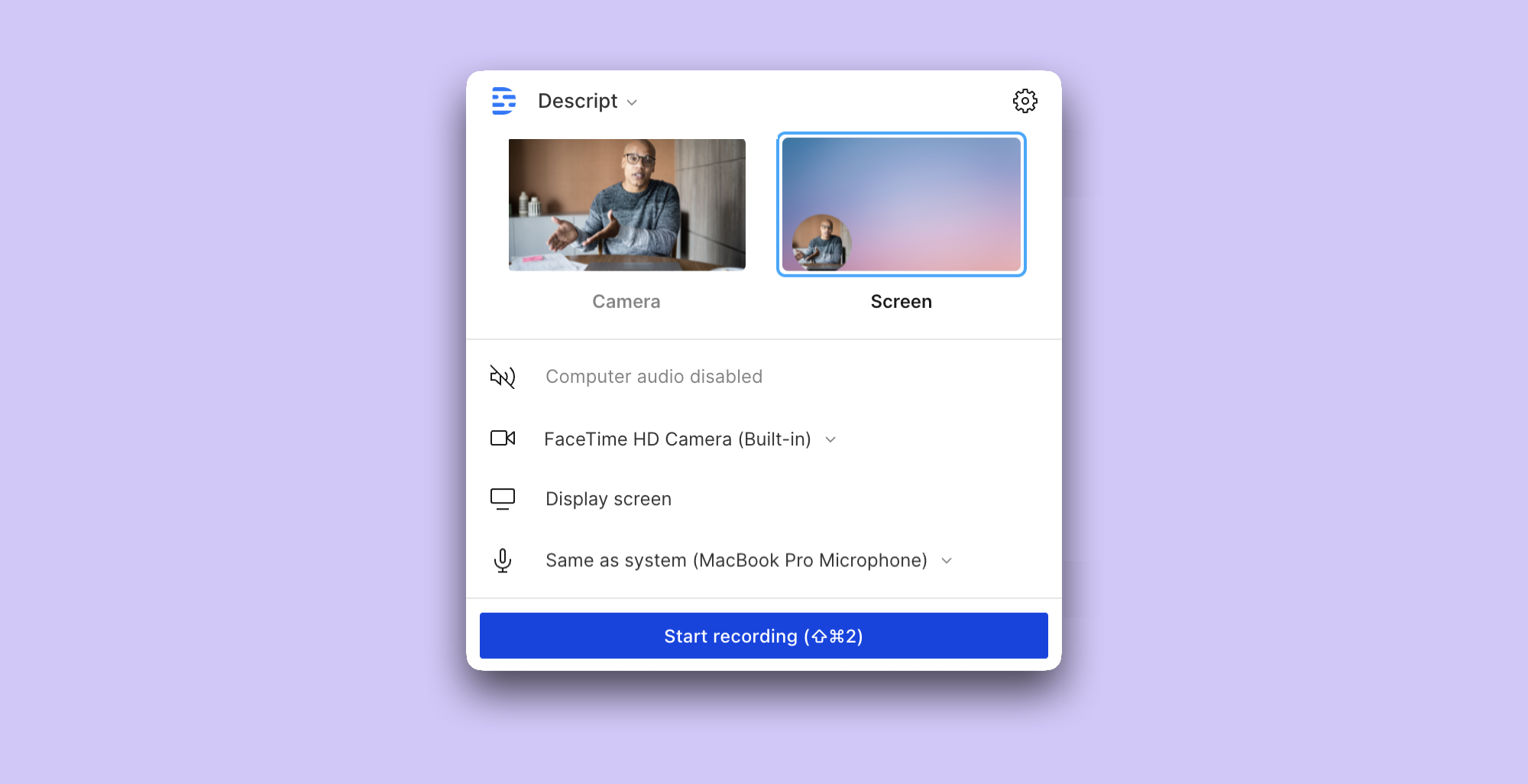Using the Quick Recorder – Descript Help