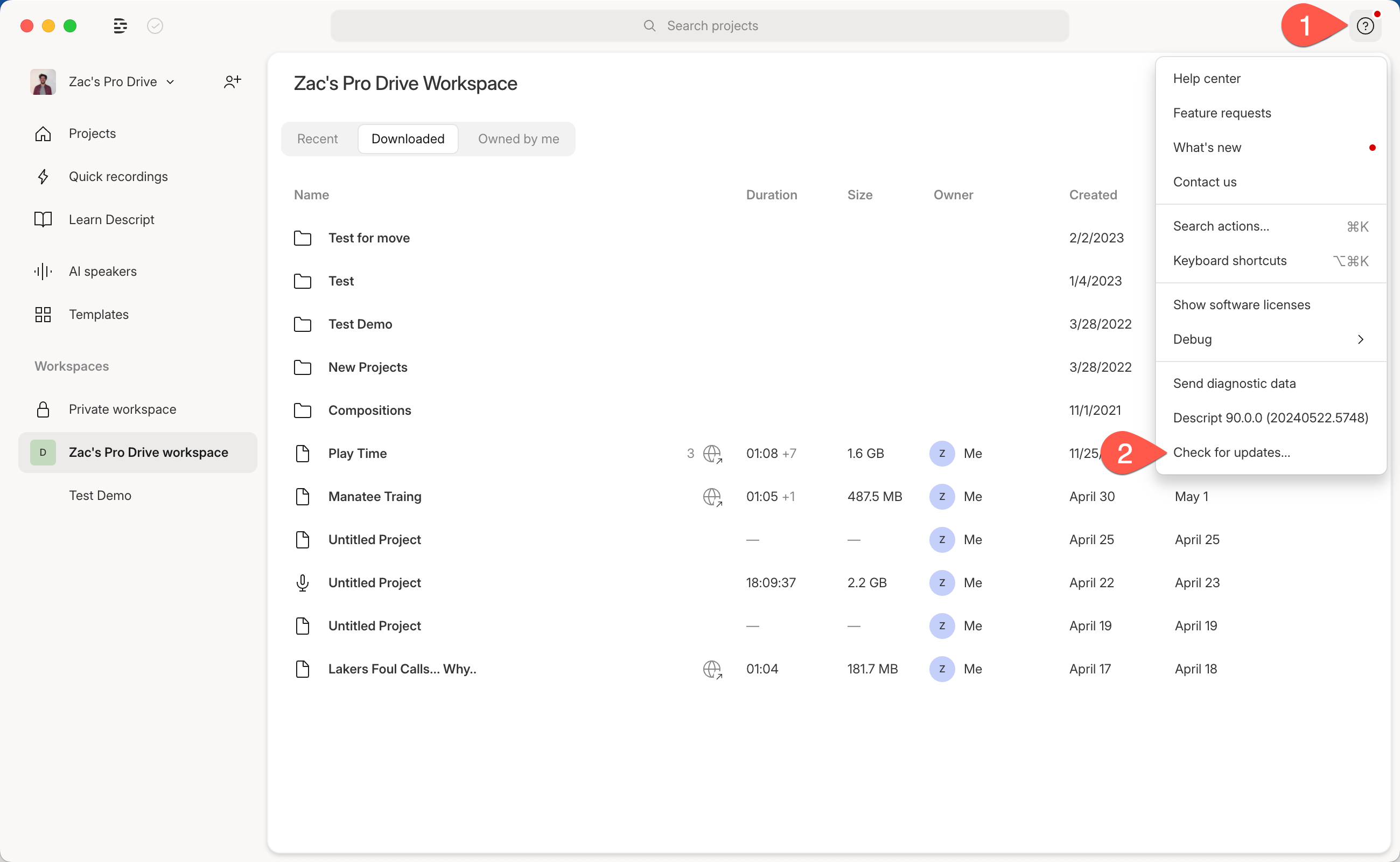 Updating Descript to the latest version – Descript Help
