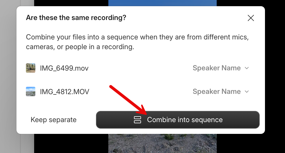 Create a sequence – Descript Help