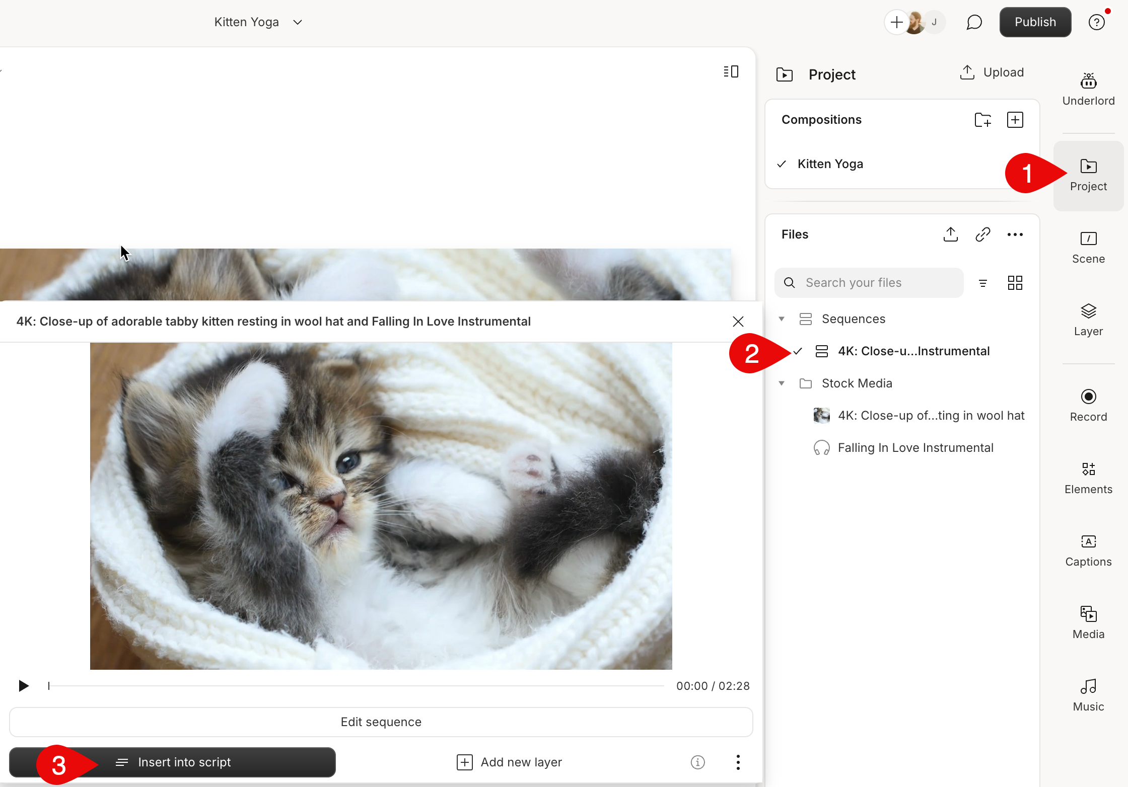 Create a sequence – Descript Help