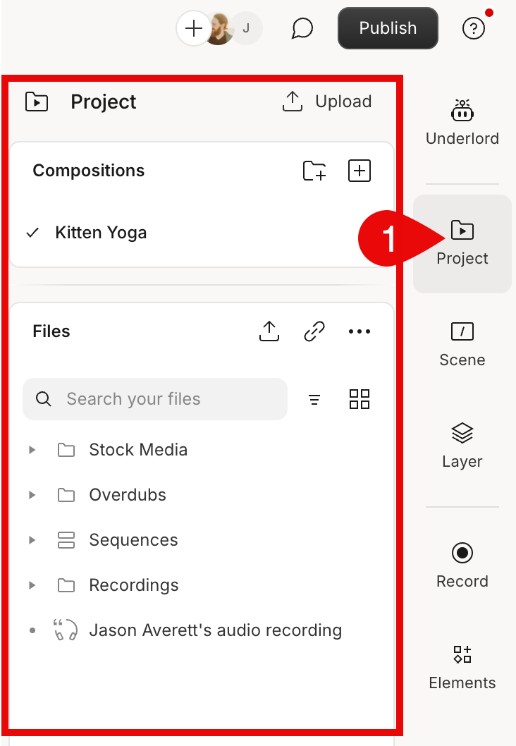 Project Panel – Descript Help