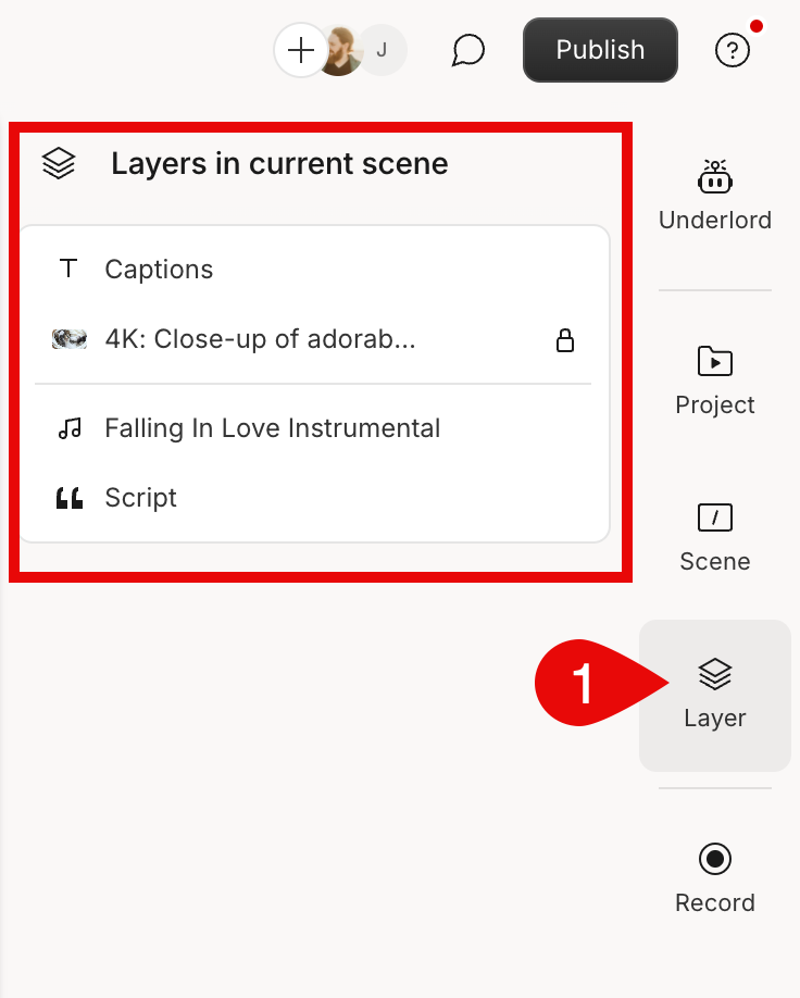 Layer visibility and order – Descript Help