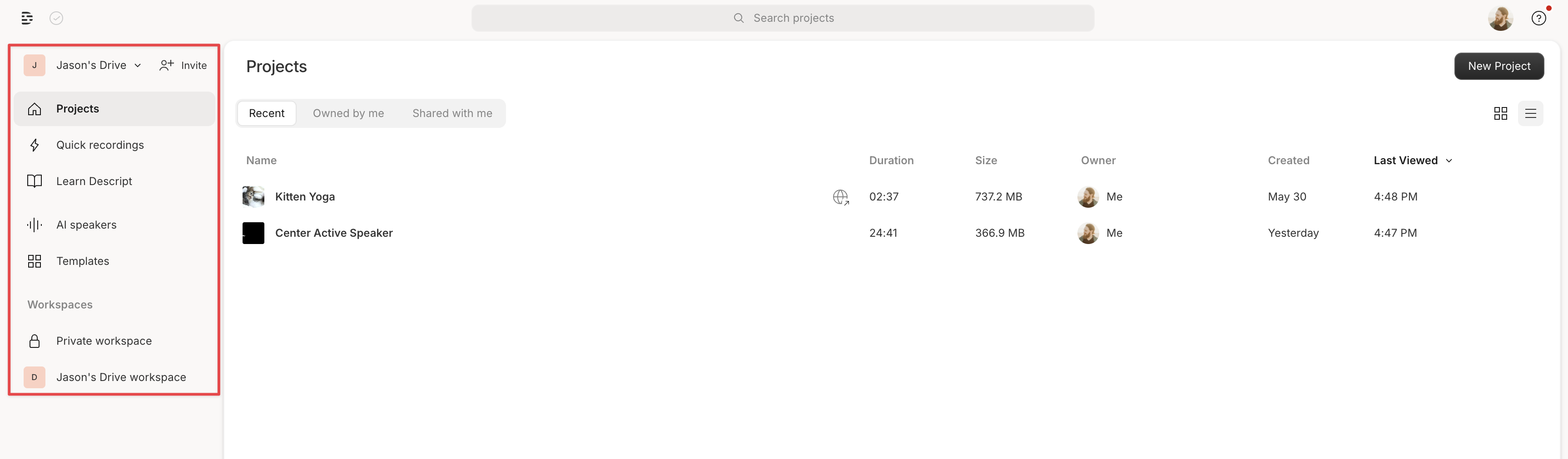 Drive view – Descript Help