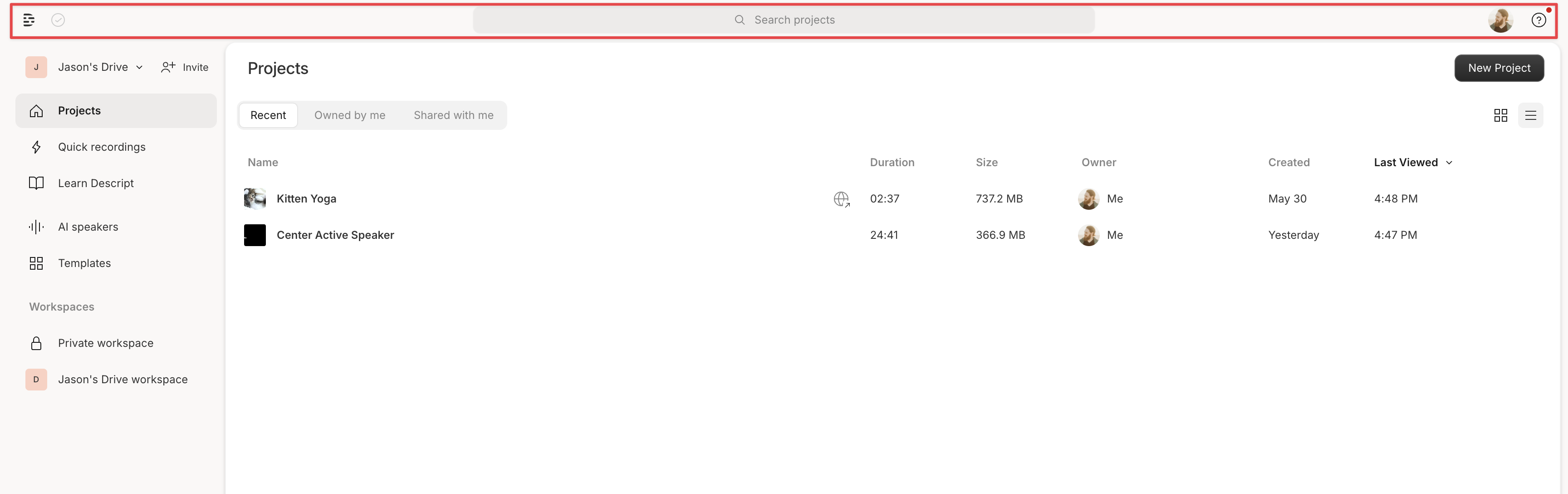 Drive view – Descript Help