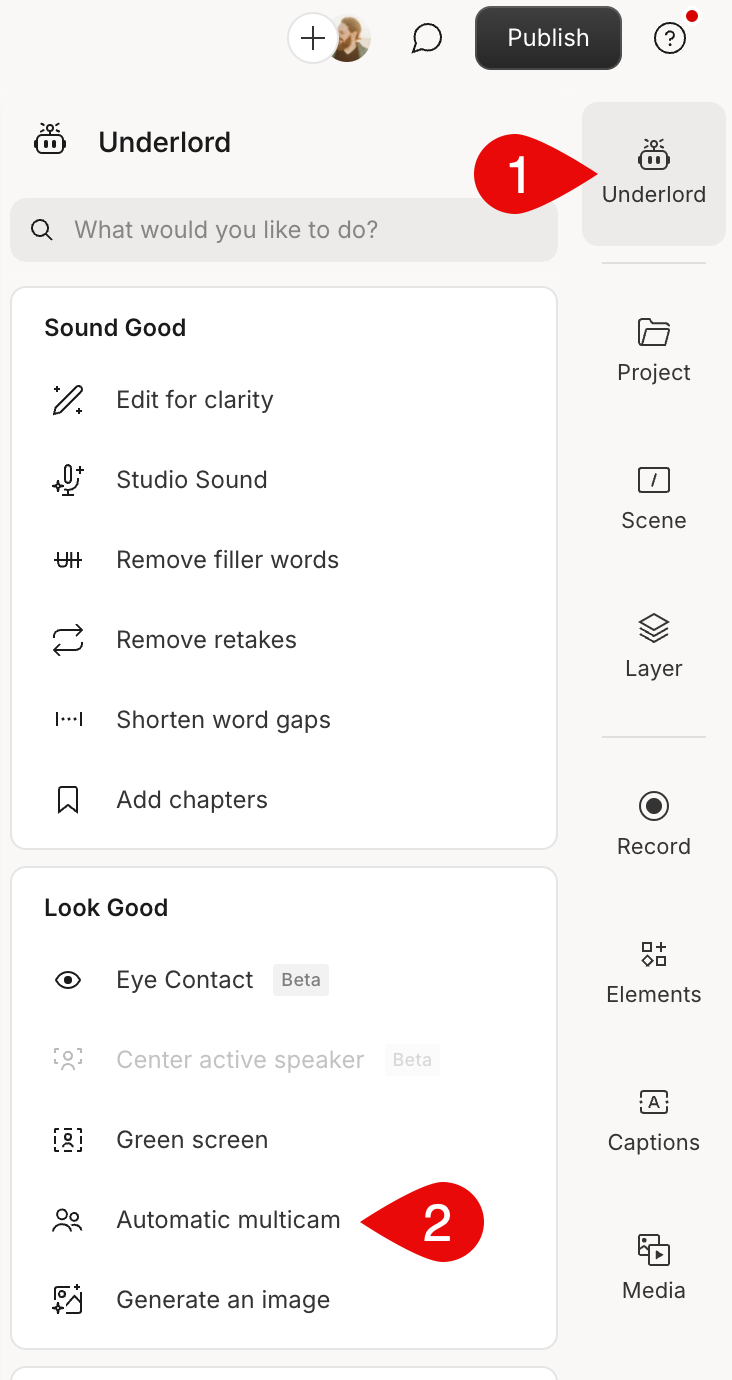 Automatic multicam – Descript Help