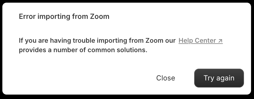 Troubleshooting Issues with Importing Zoom Recordings – Descript Help