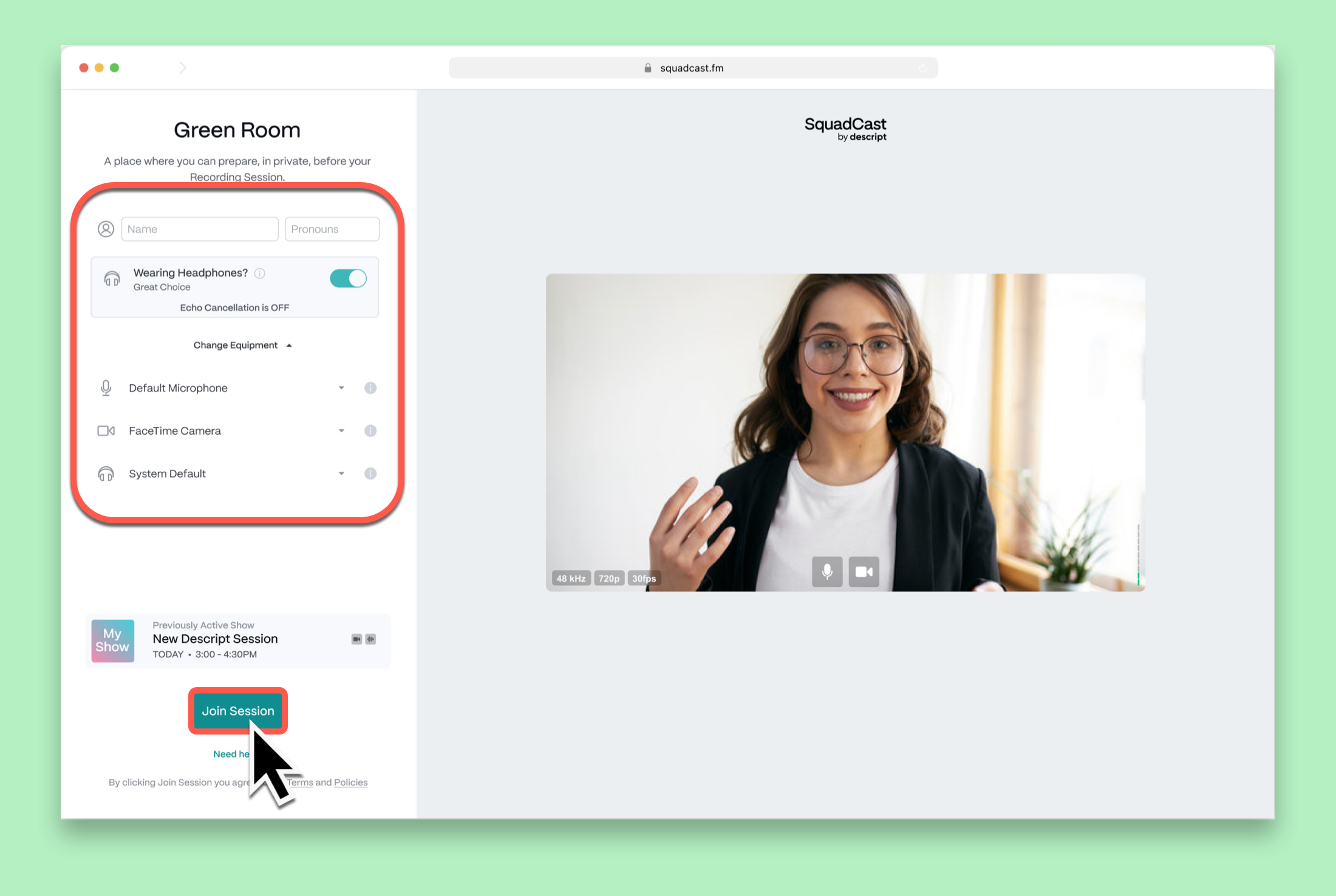 Squadcast quick start guide – Descript Help