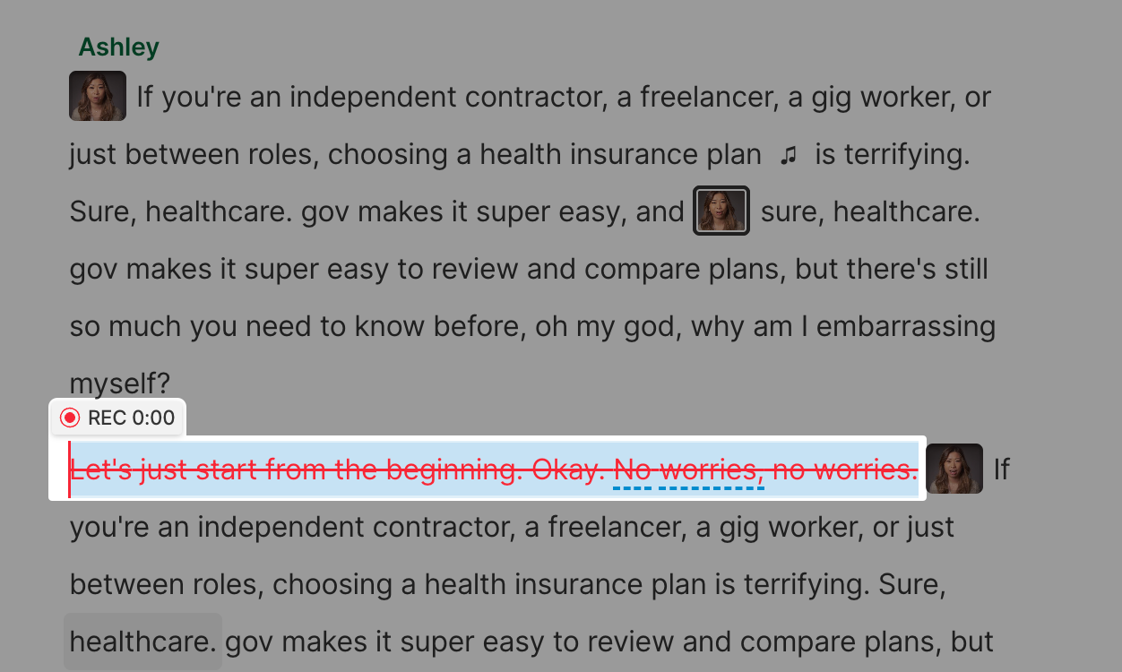 How to use the Editor Recorder in Descript – Descript Help