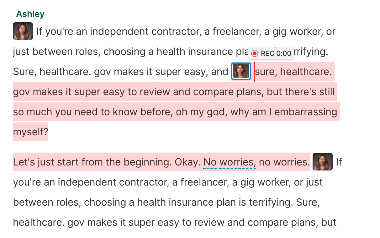 How to use the Editor Recorder in Descript – Descript Help