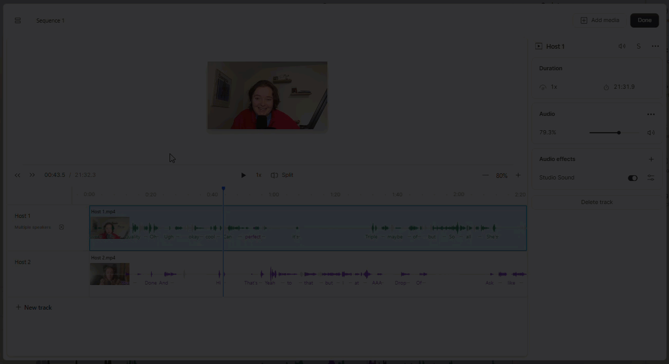 Sequence Editor – Descript Help