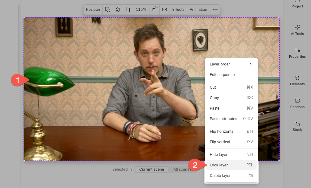 Lock layers in Descript – Descript Help