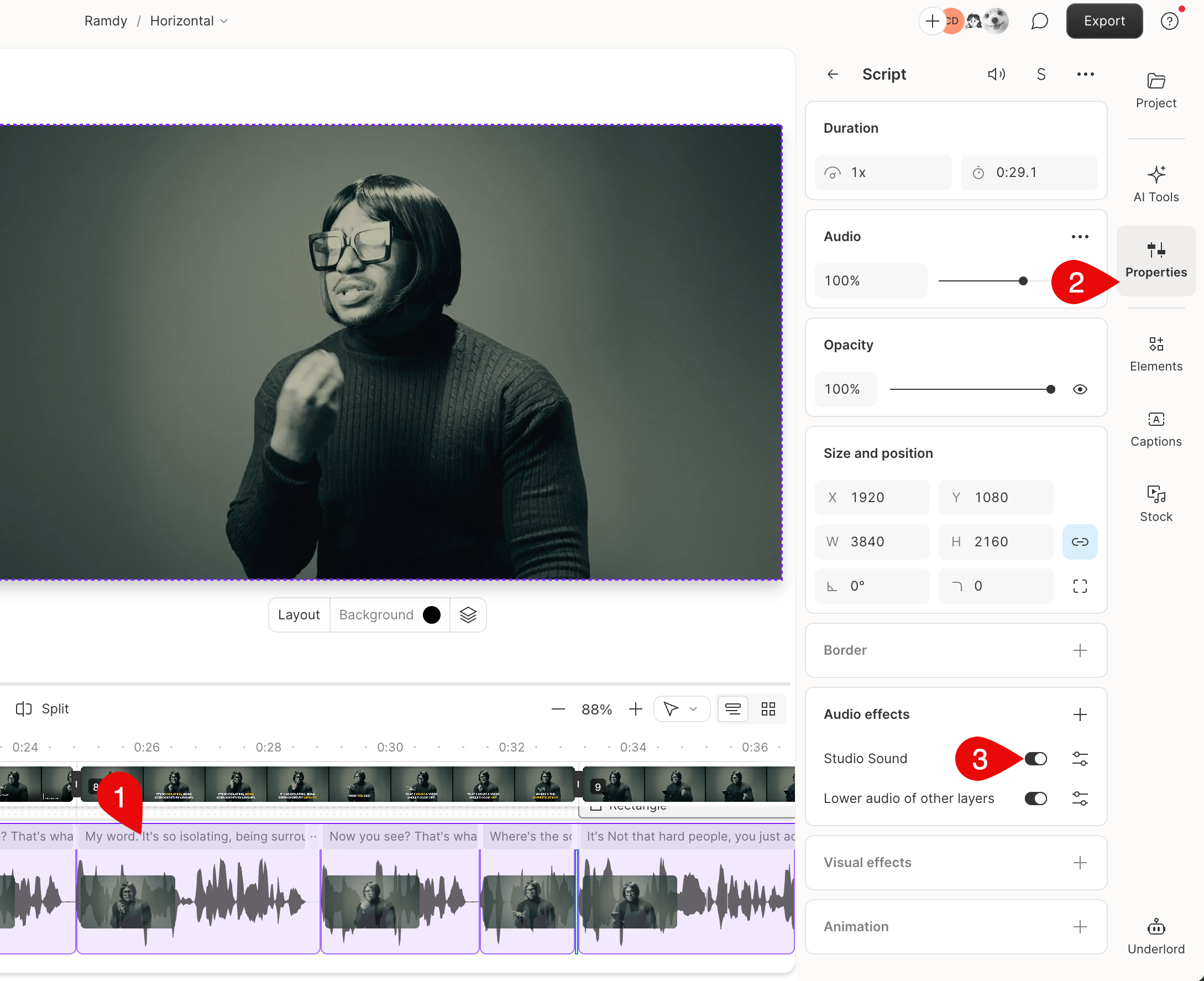Studio Sound – Descript Help