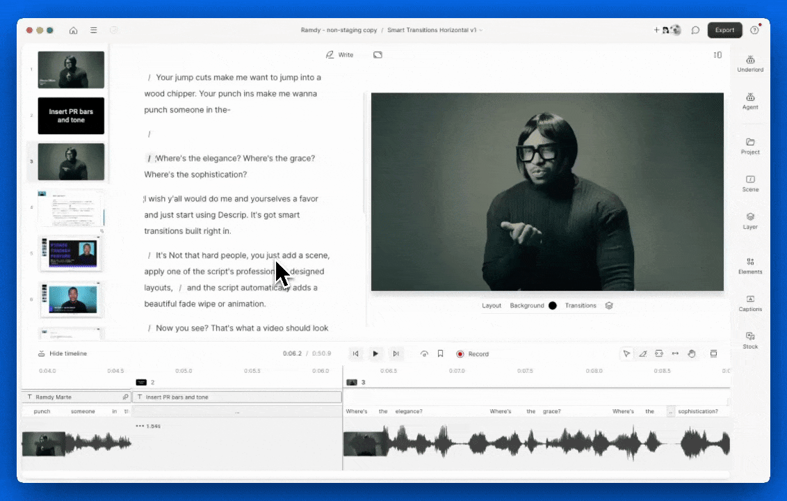 Record, edit, and export your audio podcast – Descript Help